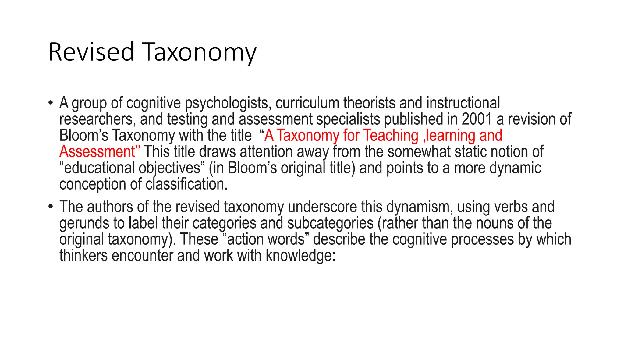 Presentation on Revised Blooms Taxonomy.pptx