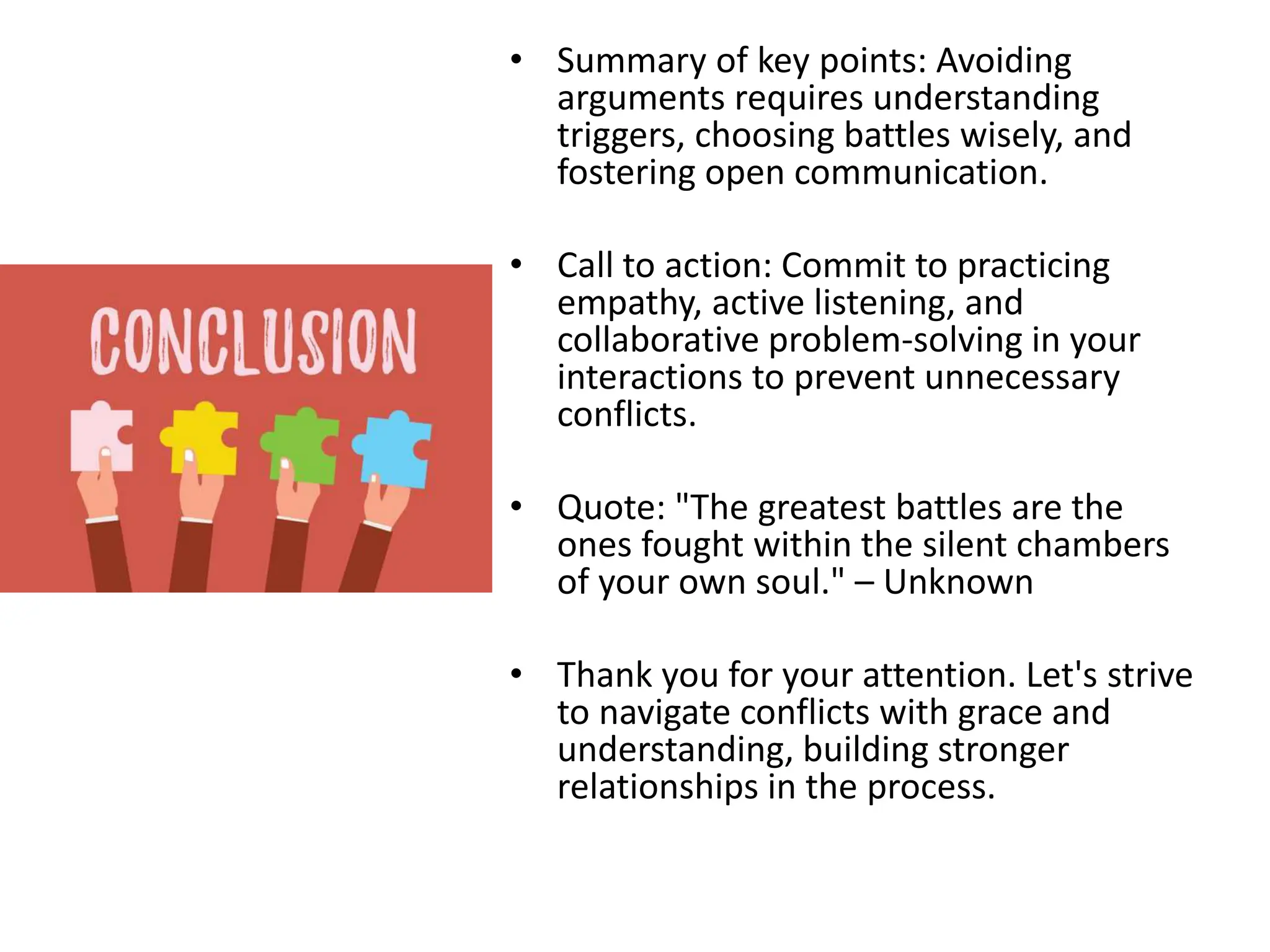 How to avoid arguments in business world | PPTX