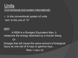 Radiation dose equivalent | PPTX