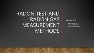 Presentation radiation (Radon) | PPTX | Lung and Respiratory Health | Diseases and Conditions