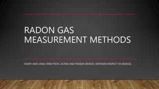 Presentation radiation (Radon) | PPTX