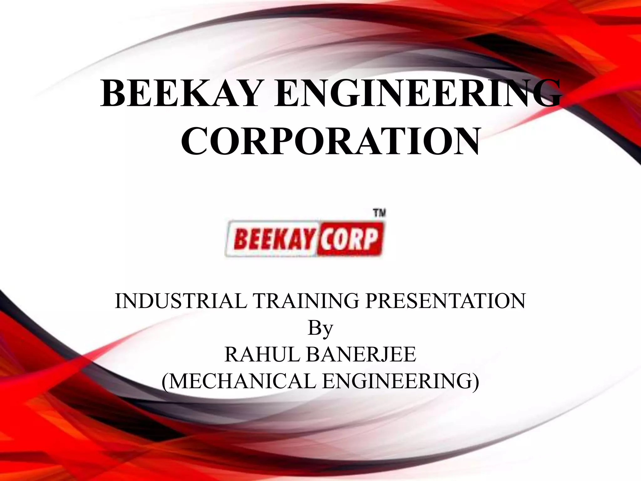 Industrial training presentation (mechanical engineering) | PPTX