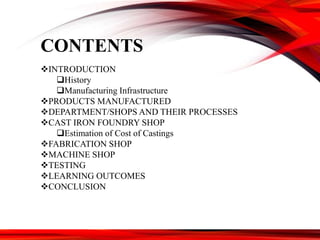 Industrial training presentation (mechanical engineering) | PPTX