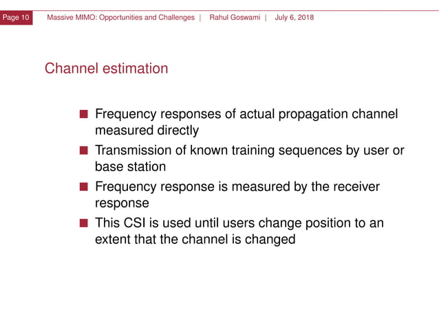 Massive MIMO: Opportunities & Challenges | PDF | Computer Networking ...