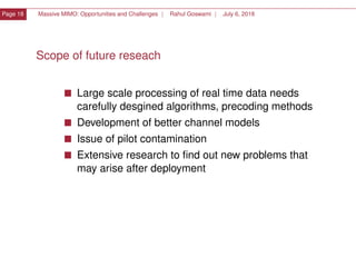 Massive MIMO: Opportunities & Challenges | PDF