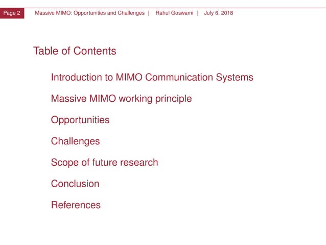 Massive MIMO: Opportunities & Challenges | PDF | Computer Networking ...