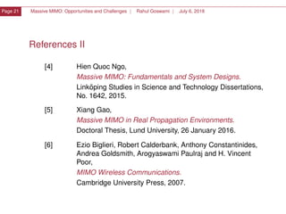 Massive MIMO: Opportunities & Challenges | PDF