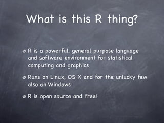 Presentation R basic teaching module | KEY