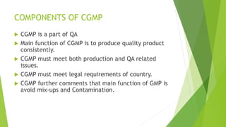 Current Good Manufacturing Practice | PPTX
