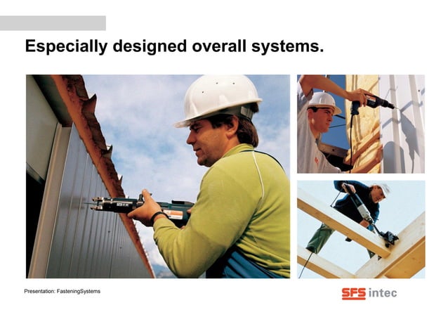Roofing and Cladding fasteners from SFS intec | PPT