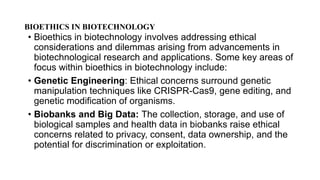 BIOETHICS IN RECOMBINANT DNA TECHNOLOGY. | PPTX