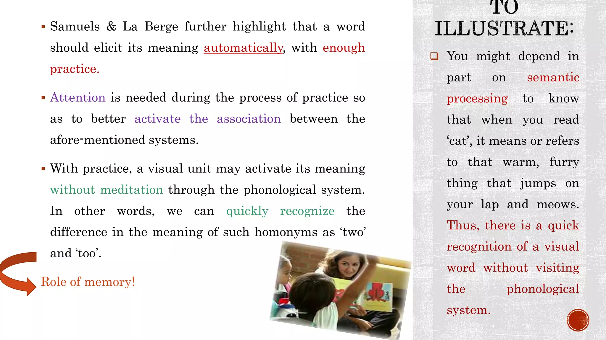 Reading Automaticity by David LaBerge and S Jay Samuels | PPTX
