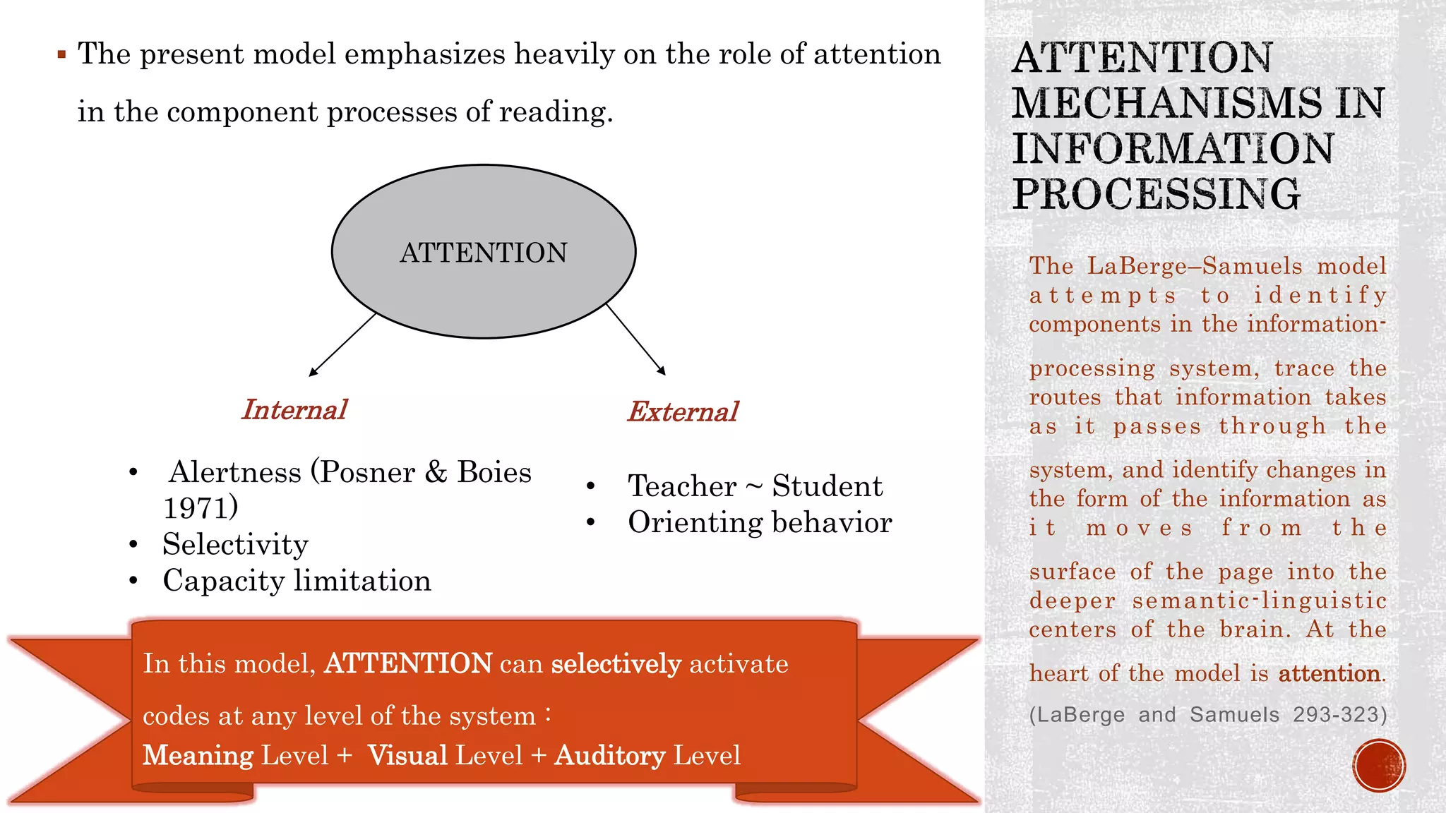 Reading Automaticity by David LaBerge and S Jay Samuels | PPTX
