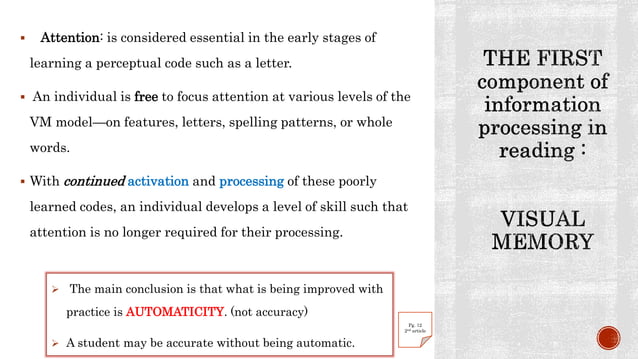 Reading Automaticity by David LaBerge and S Jay Samuels | PPTX ...