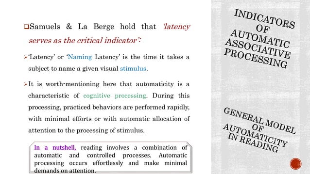 Reading Automaticity by David LaBerge and S Jay Samuels | PPTX ...