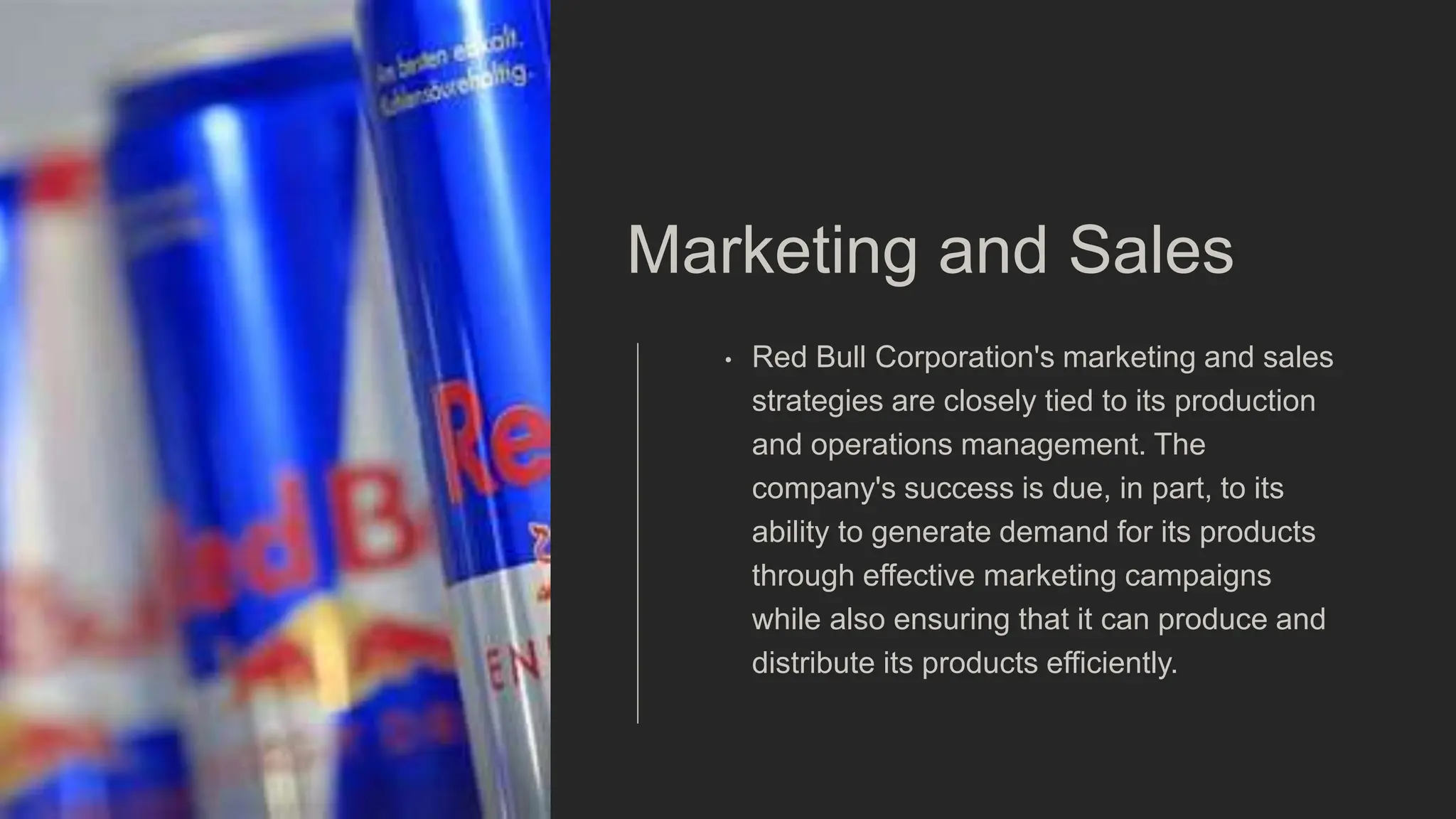 production and operation management PPT on redbull | PPTX