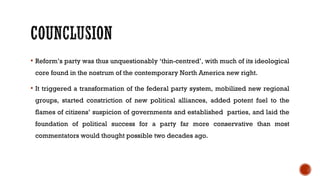 Reform Party of Canada | PPT
