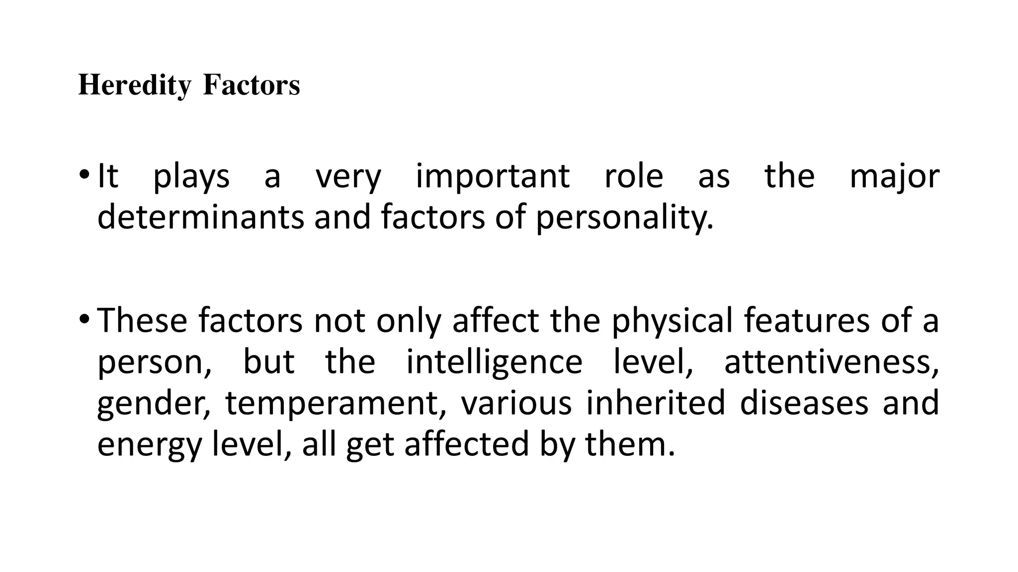 Determinants of Personality | PPTX