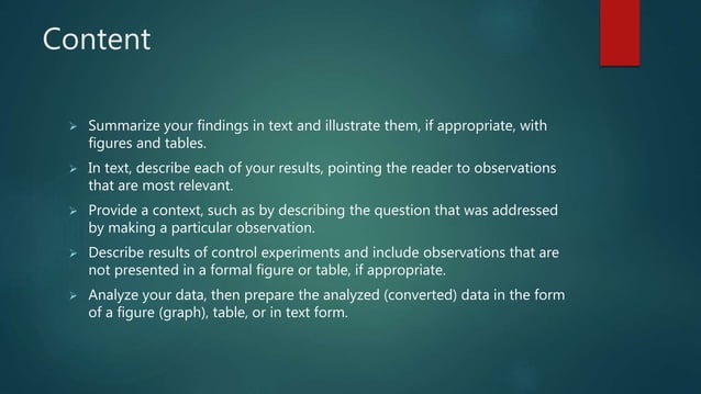 General form of a research paper presentation | PPT