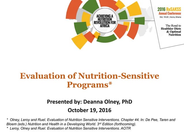 Evaluation of Nutrition-Sensitive Programs | PPTX