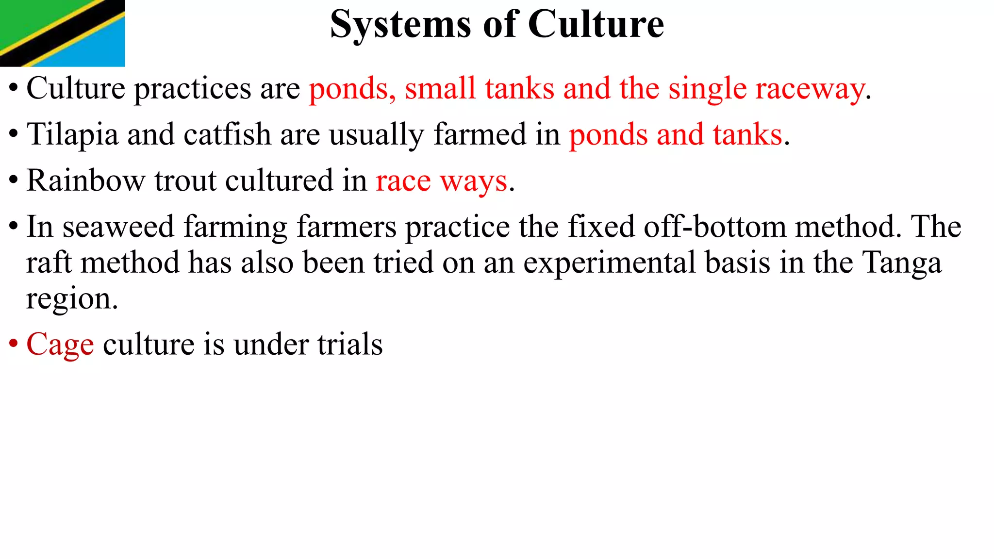 Aquaculture production in Tanzania | PPTX