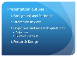 Presentation research proposal 9 october | PPTX