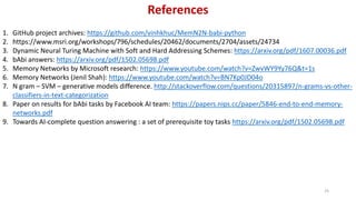 Study of End to End memory networks | PPT