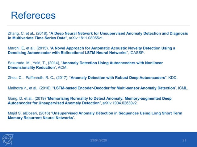 Machine Learning Algorithms for Anomaly Detection in Particles Accelerators Technical ...