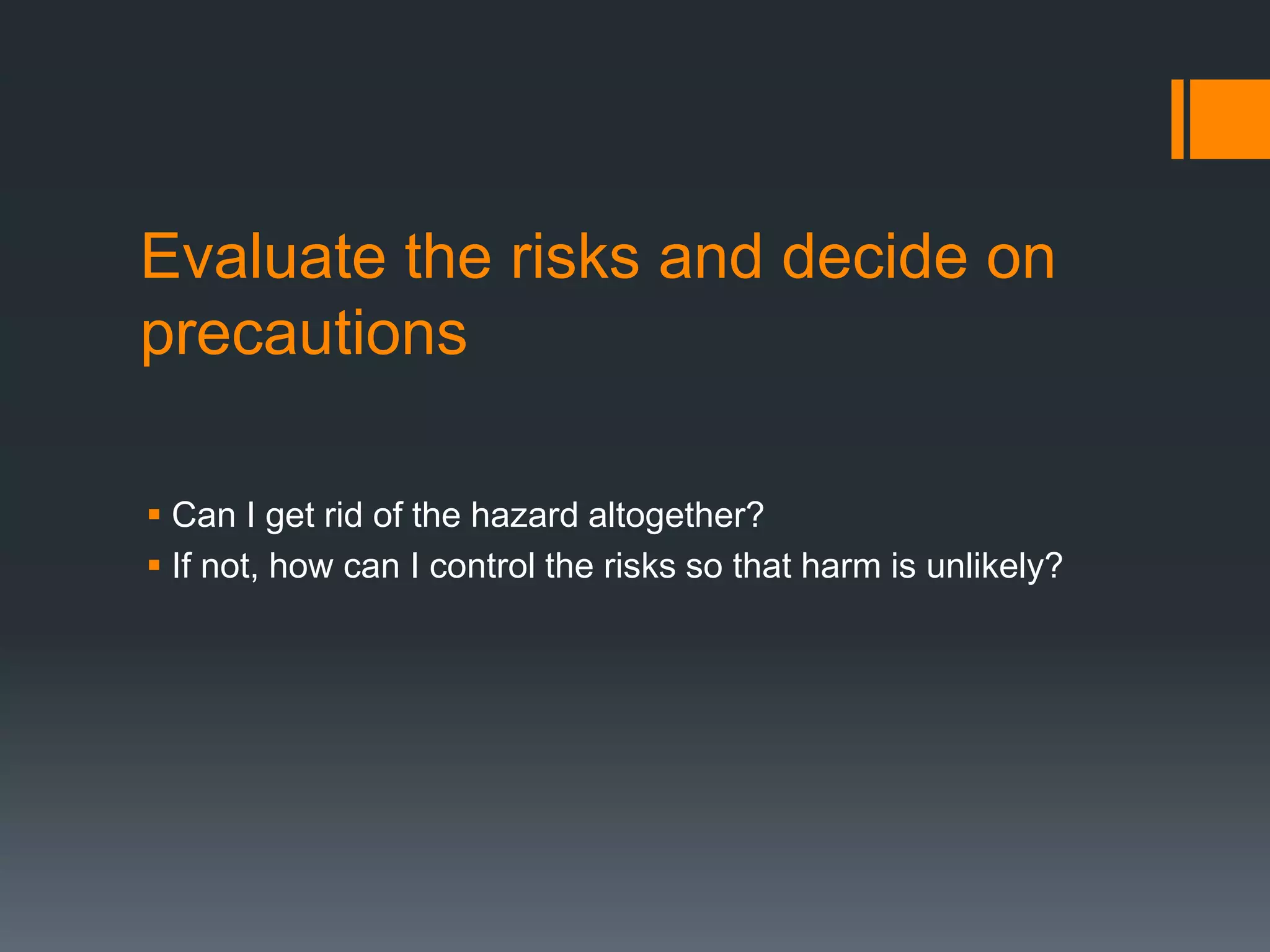 Presentation risk assessment training | PPTX