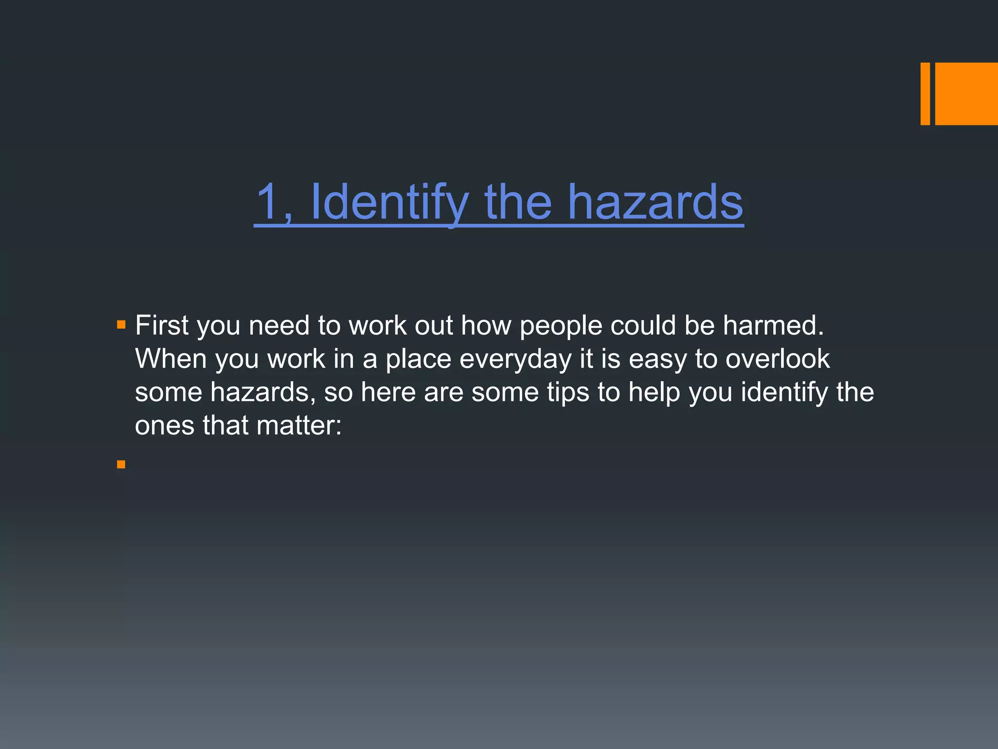 Presentation risk assessment training | PPTX