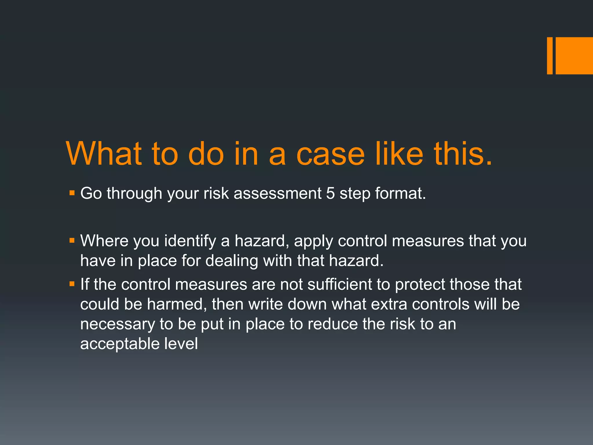 Presentation risk assessment training | PPTX