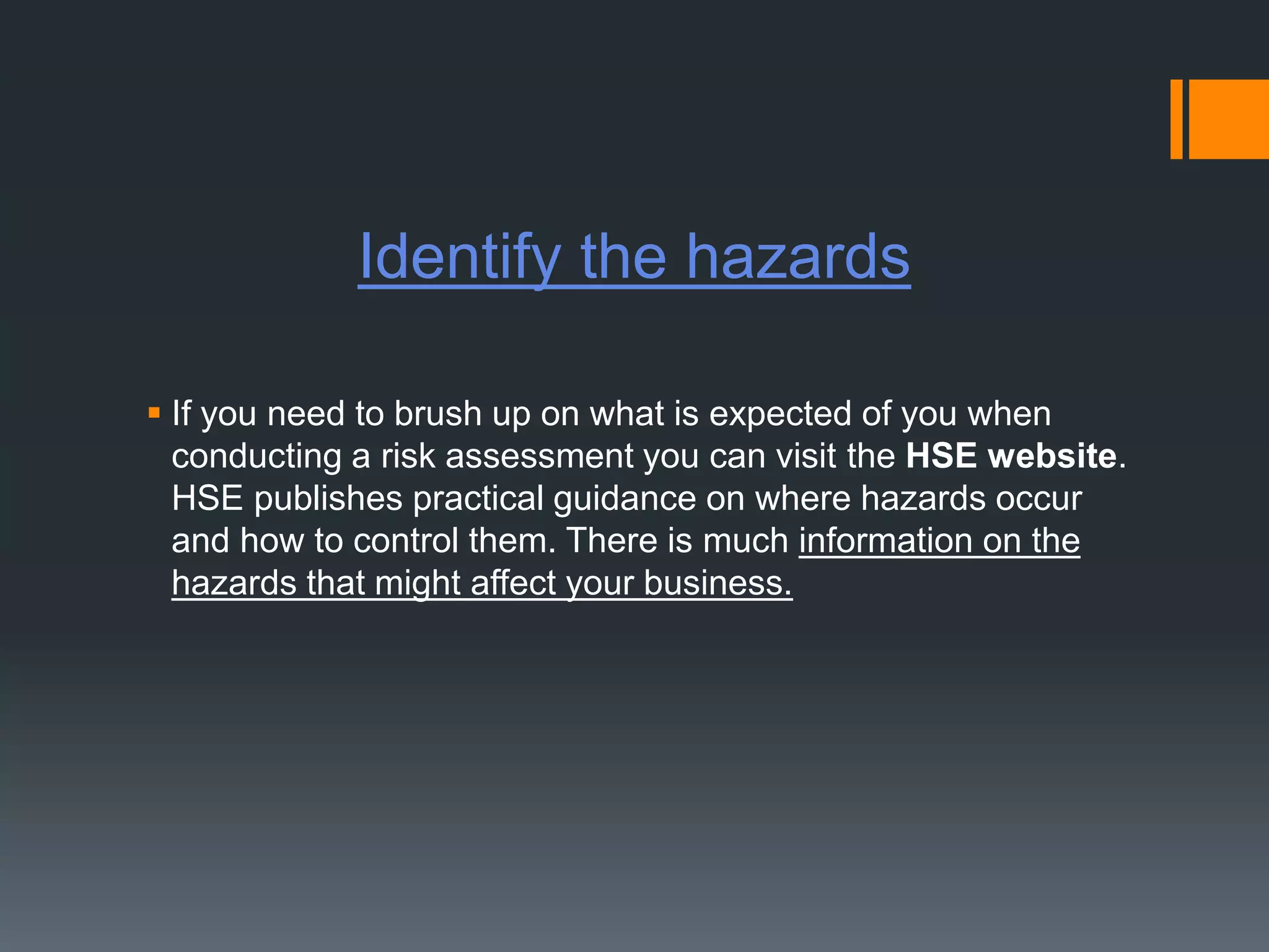 Presentation risk assessment training | PPTX