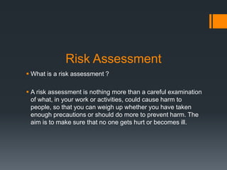 Presentation risk assessment training | PPTX