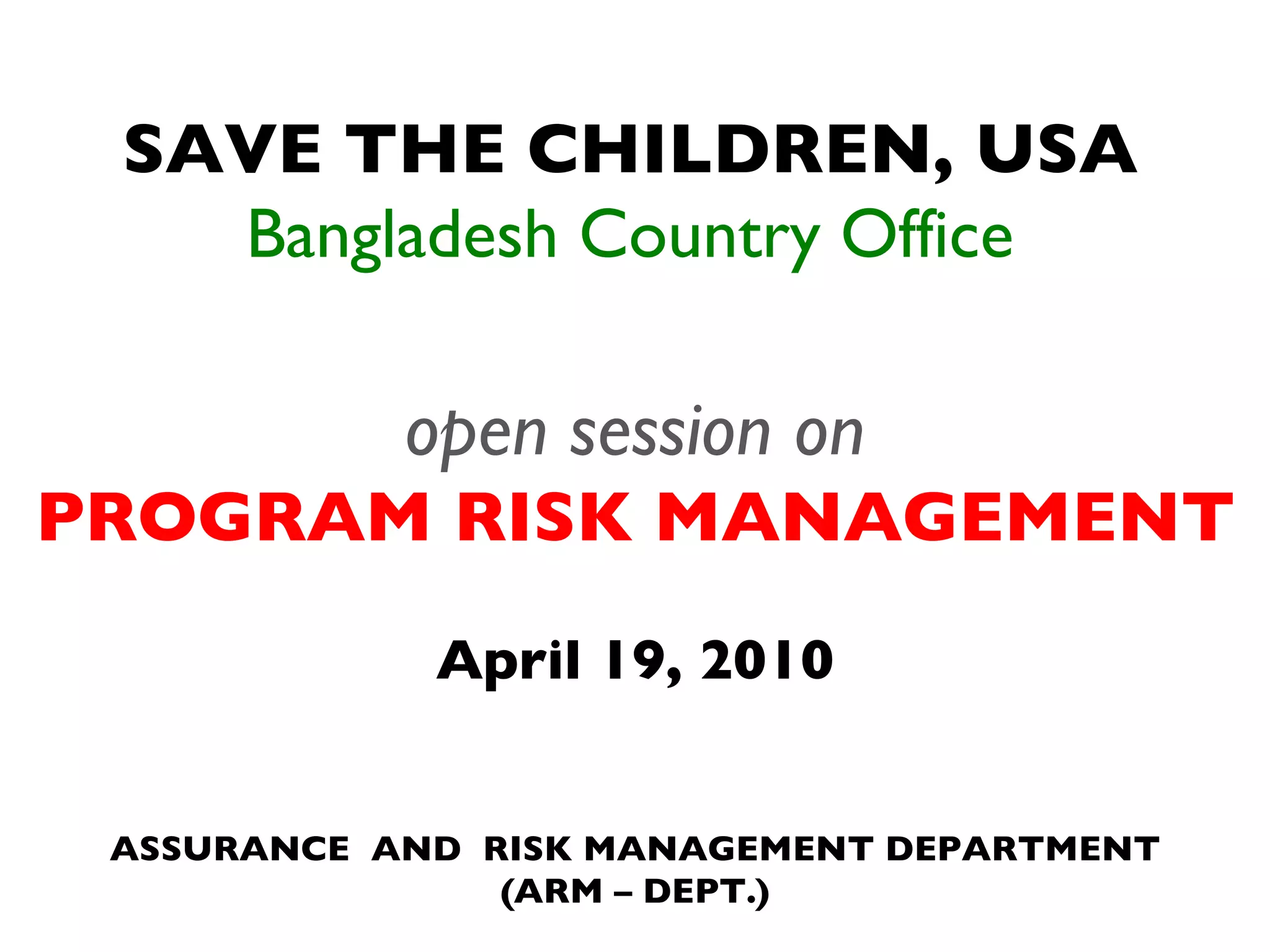 Basic Risk Management | PPT