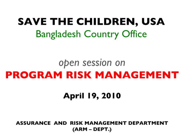Basic Risk Management | PPT