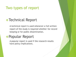 Type of Reports | PPTX