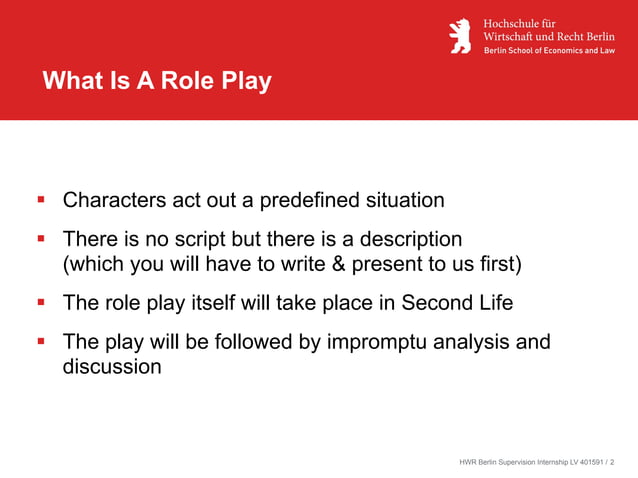 Presentation role play demo | PDF
