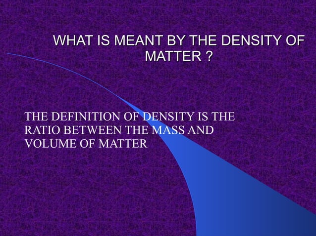 DENSITY | PPT