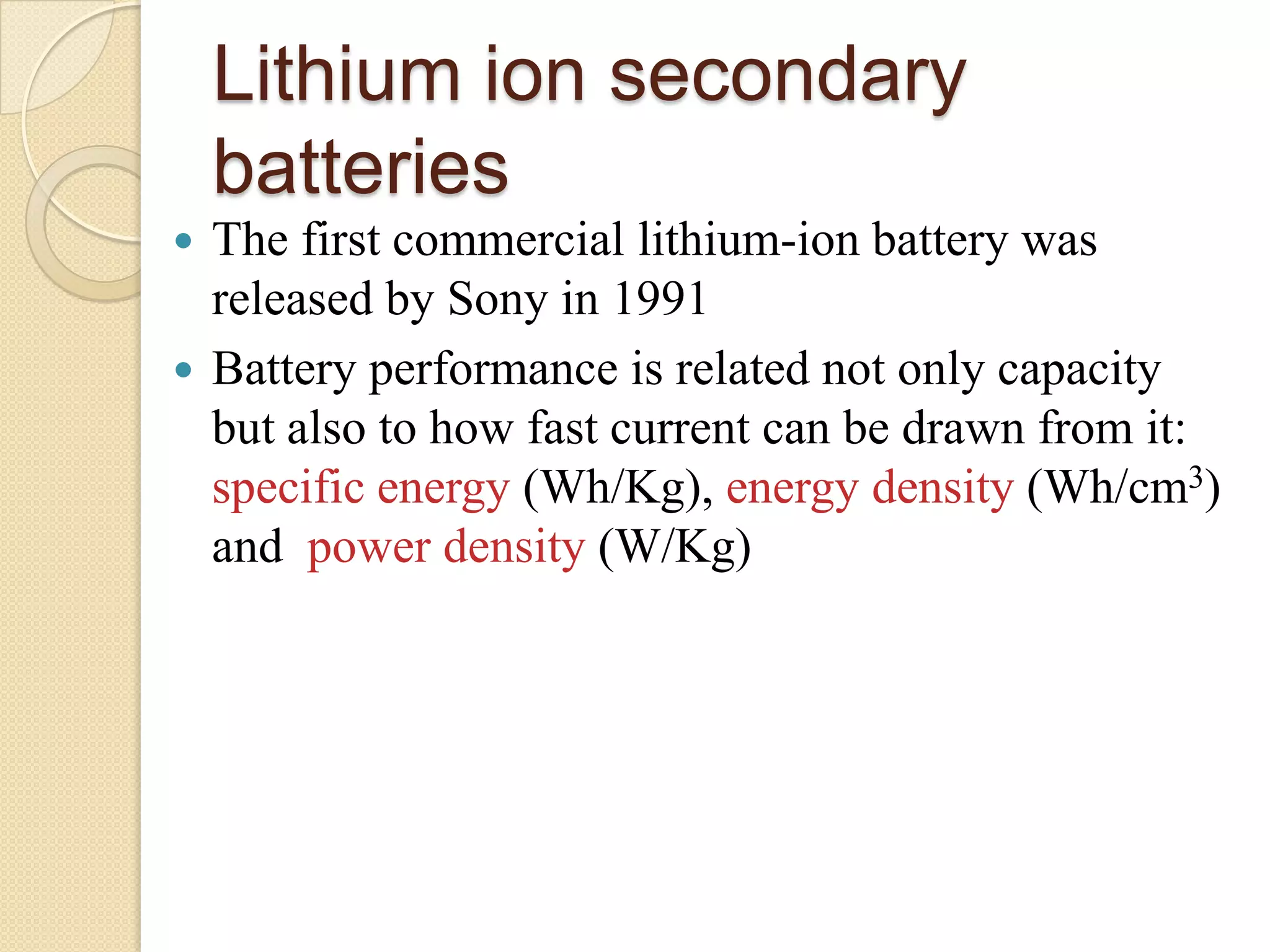 Li ion batteries | PPTX