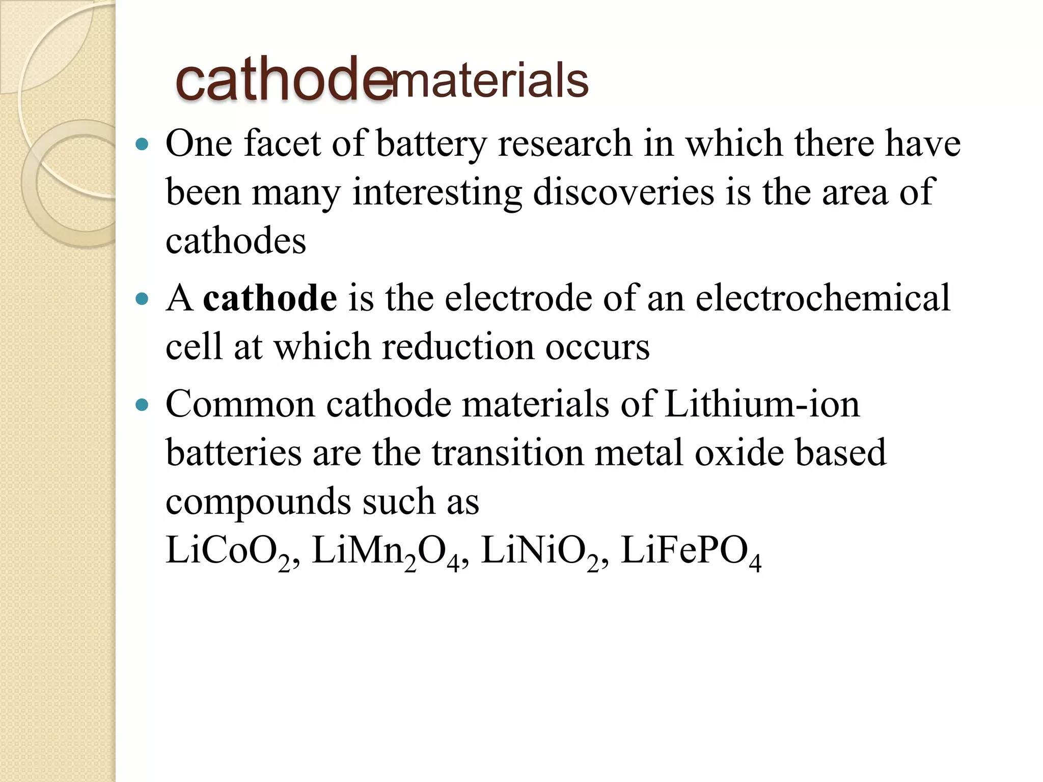 Li ion batteries | PPTX