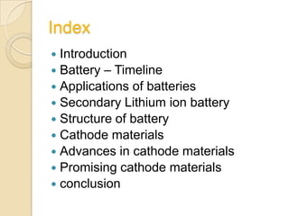 Li ion batteries | PPTX
