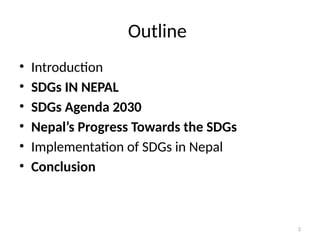 Nepal signed the 2030 Sustainable Development Agenda agreed by the ...