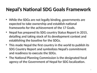 Nepal signed the 2030 Sustainable Development Agenda agreed by the ...