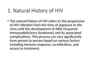 Natural History of HIV. Presentation.... | PPTX