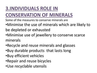 Role of an individual in conservation of natural resourses | PPTX