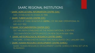 SAARC: South Asia Association for Regional Cooperation | PPTX | Asia ...