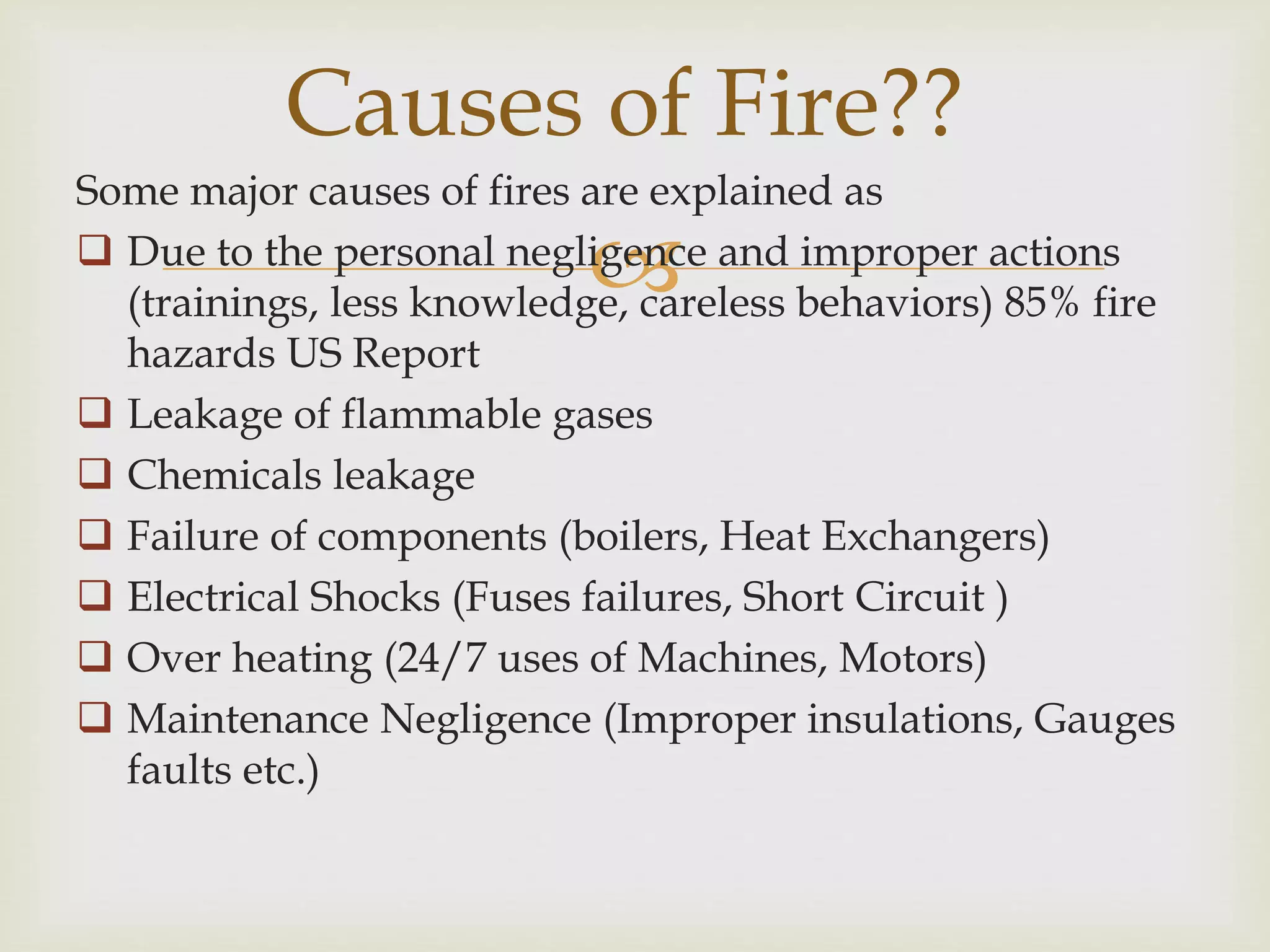 Fire hazards and Safty | PPTX