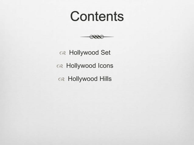 Presentation Hollywood | PPT