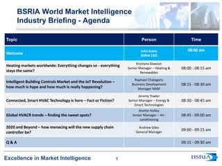 BSRIA World Market Intelligence Industry Briefing - AHR Expo 2016 | PPT