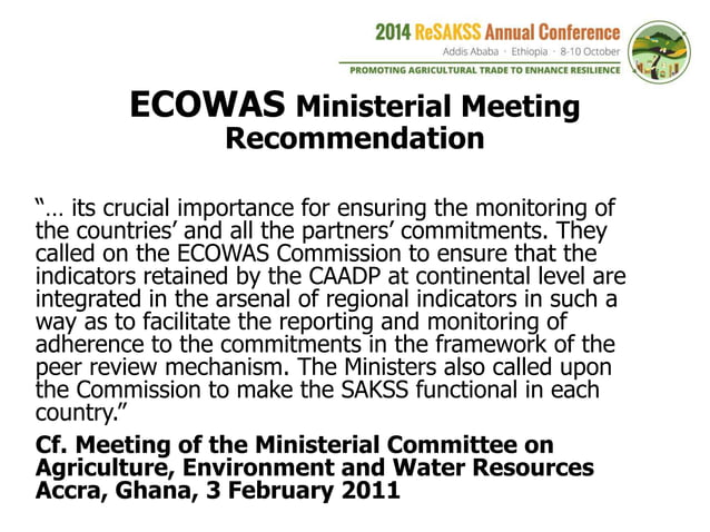 The Establishment of Country SAKSS Platforms in West Africa | PPTX